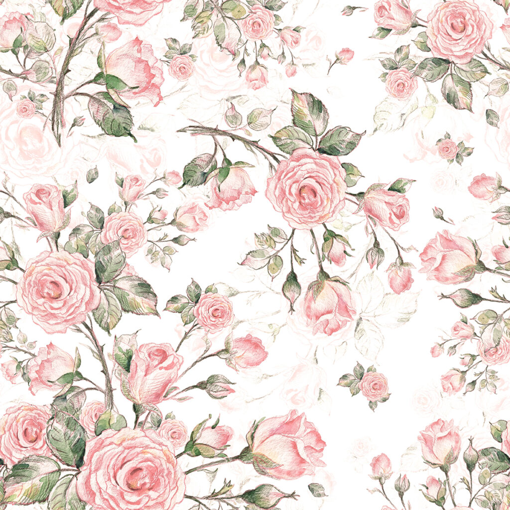 Watercolor Romantic Pink Rose Symphony Wallpaper - Magicdecor®