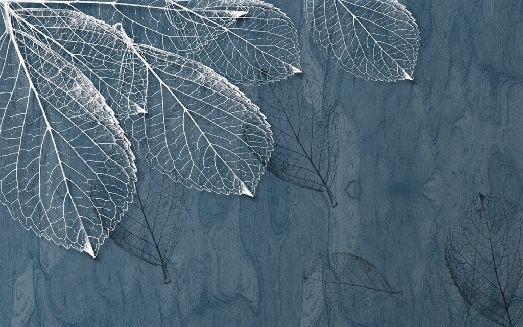 A Sapphire Leaf Cascade Wallpaper - Magicdecor®