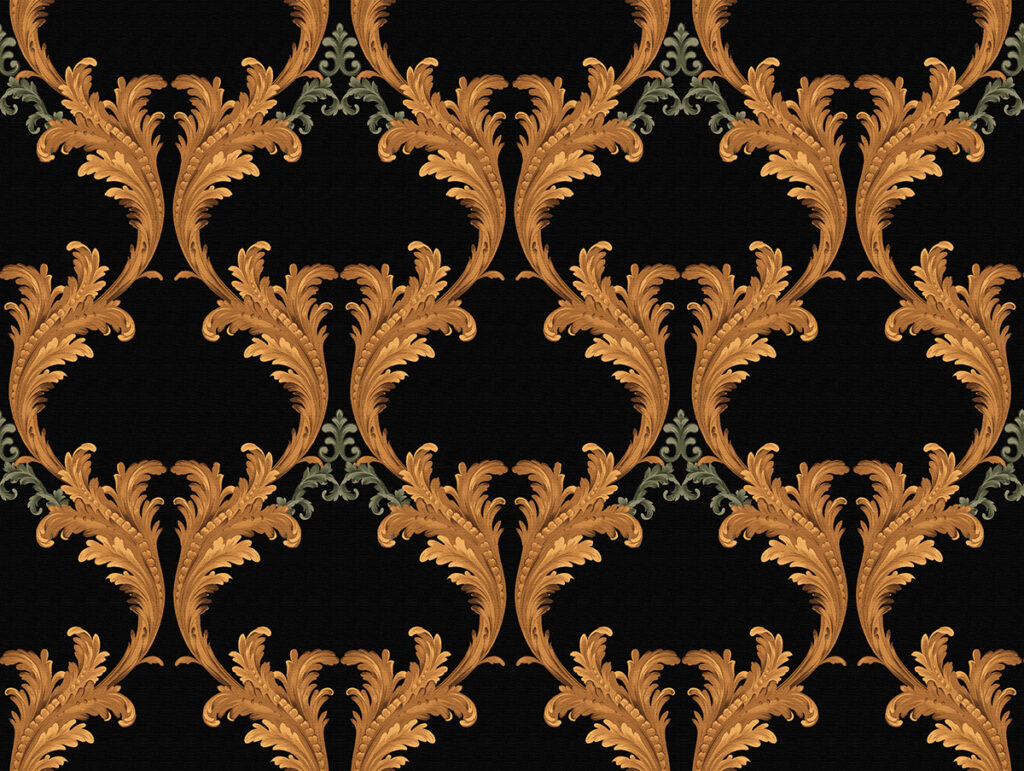 Black and Gold Damask Wallpaper - Magicdecor®
