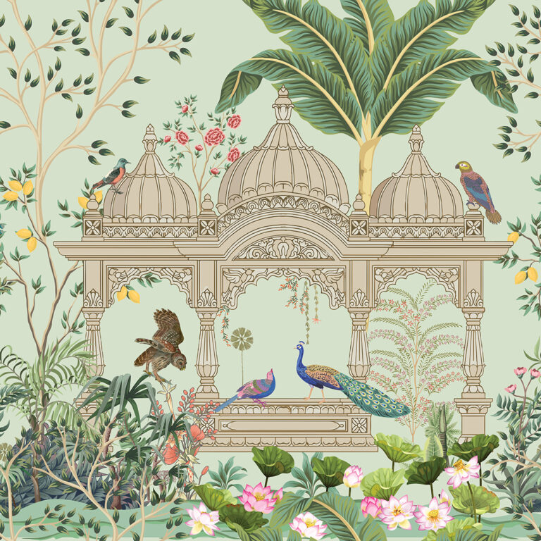 A Wallpaper with Birds and Trees - Magicdecor®