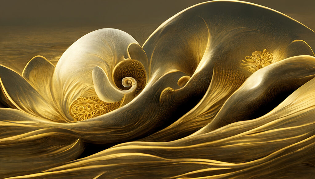 A golden swirly swirl - Magicdecor®