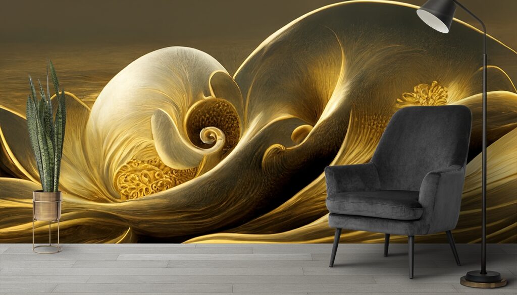 A golden swirly swirl - Magicdecor®