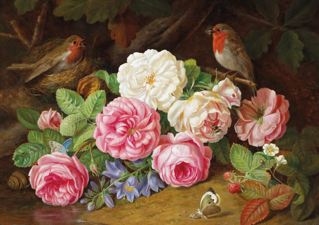 A Painting of Flowers and Birds - Magicdecor®
