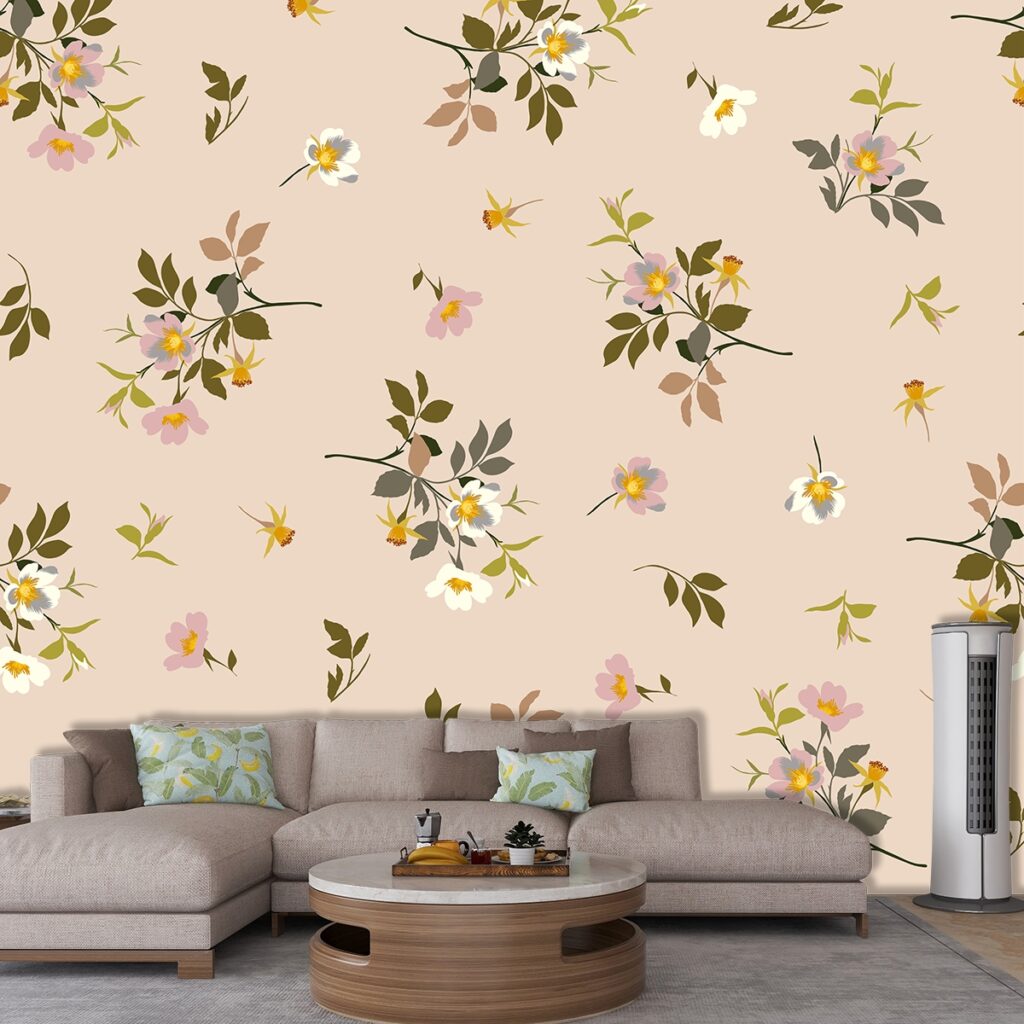 A Seamless Floral Pattern Wallpaper Mural - Magicdecor®