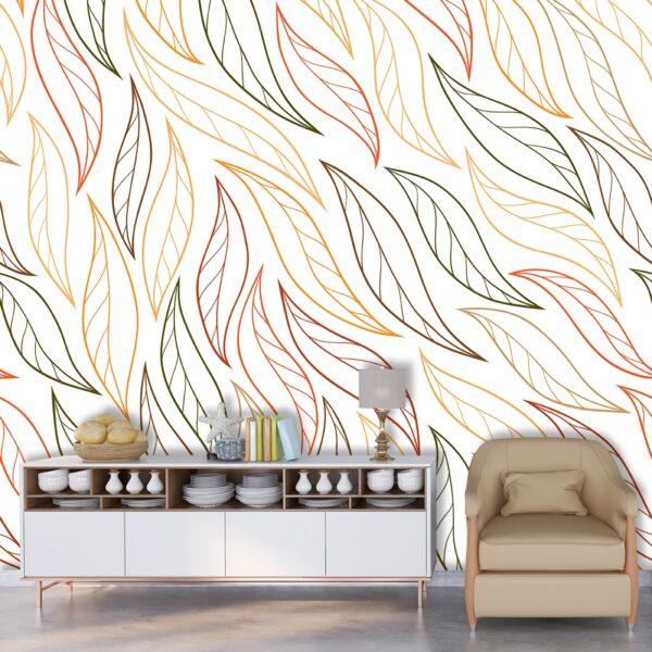 Modern Leaf Line Classy Design Wallpaper - Magicdecor®