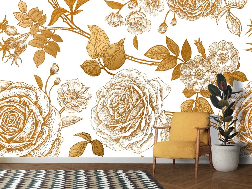 A Floral Flower Pattern Wallpaper for Wall - Magic Decor