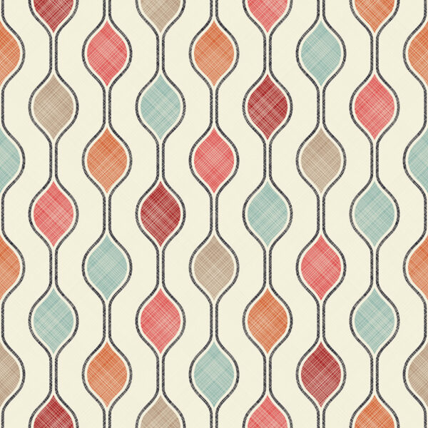 A fabric texture with colorful shapes - Magic Decor