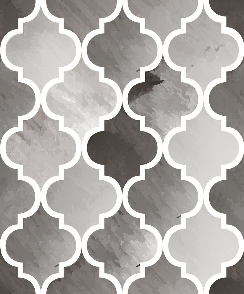 Grey and White Damask Pattern Wallpaper - Magicdecor®