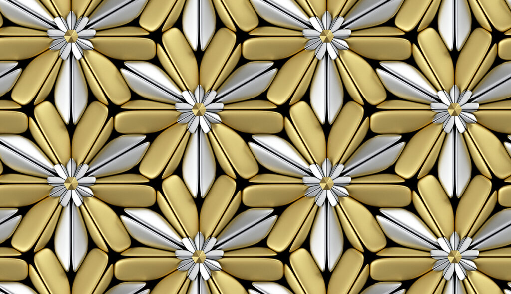 A pattern of flowers and petals - Magicdecor®