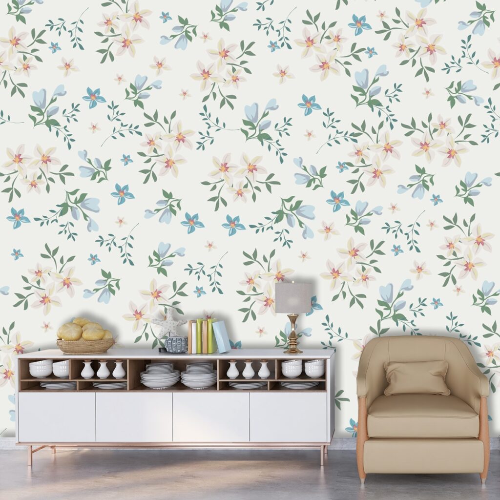 Beautiful Floral Flowers Wallpaper Pattern - Magicdecor®