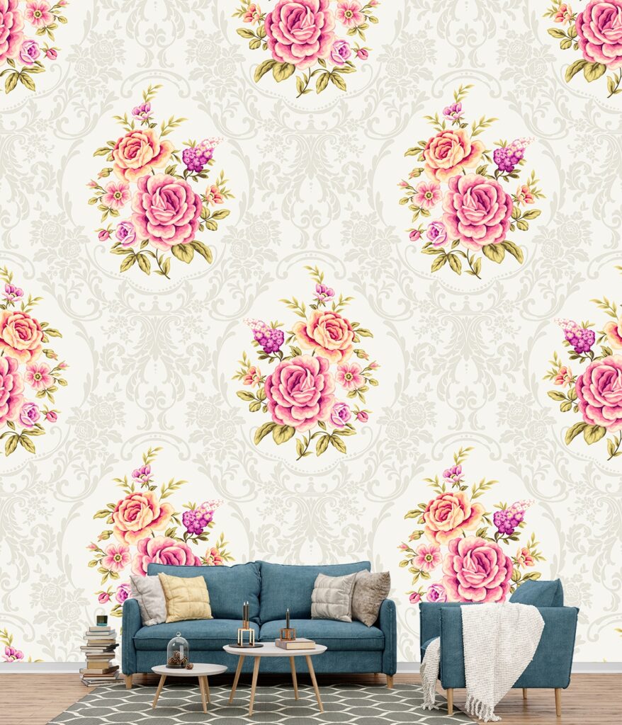 A Rose Garden Radiance Wallpaper Mural - Magic Decor