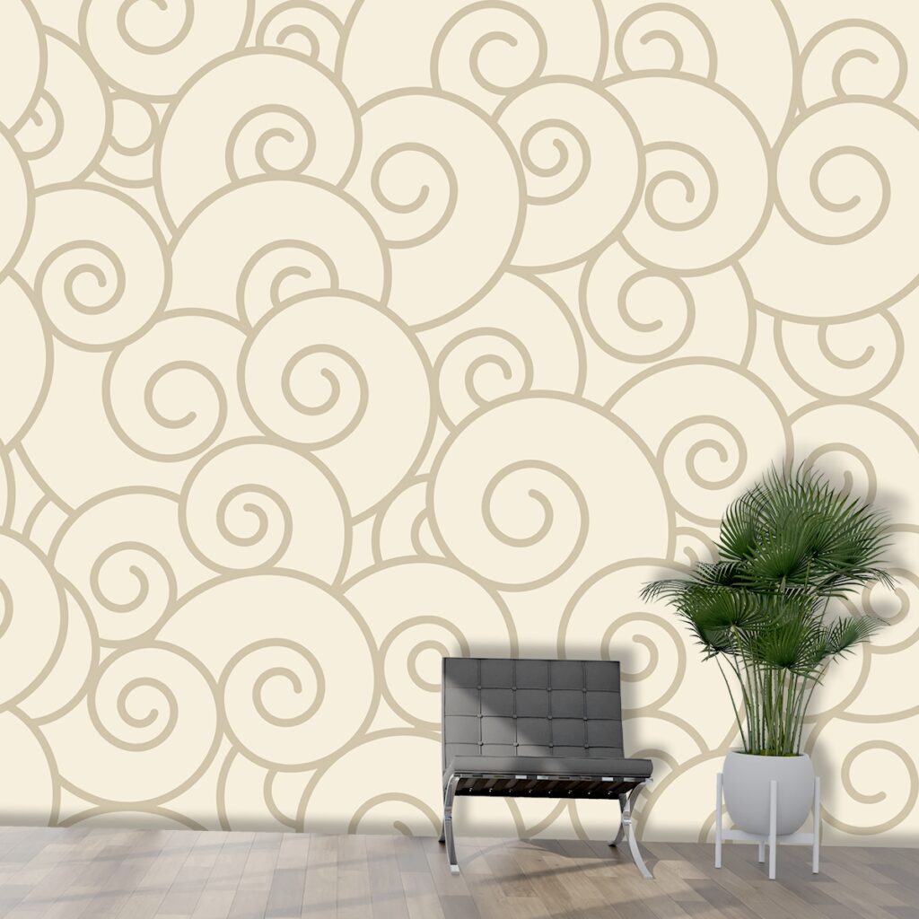 A pattern of spirals on a white background - Magicdecor®