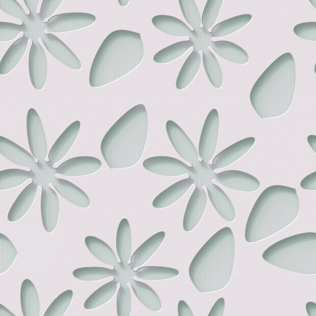 White Flower Pattern with Flowers - Magicdecor®