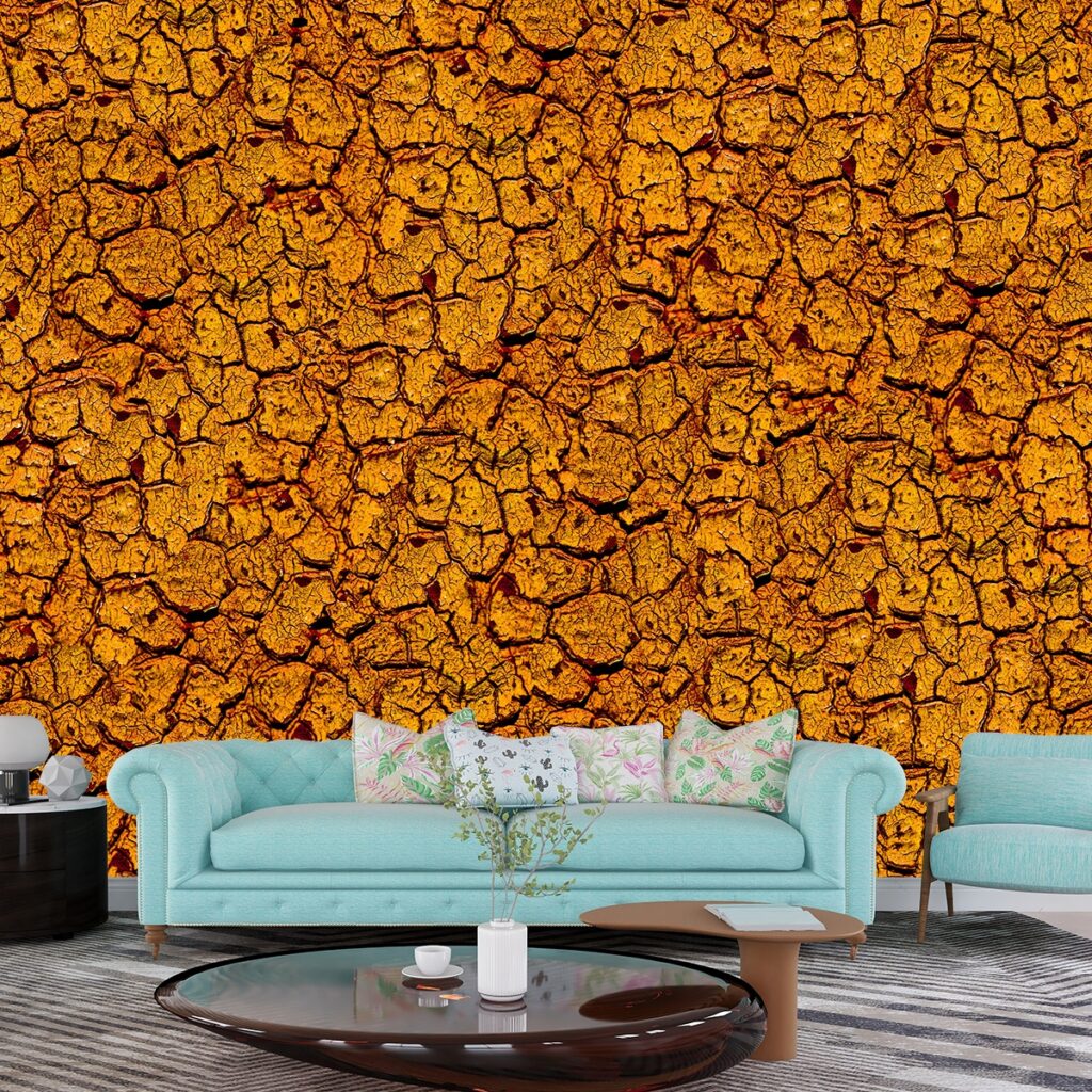 A close up of a cracked surface - Magicdecor®