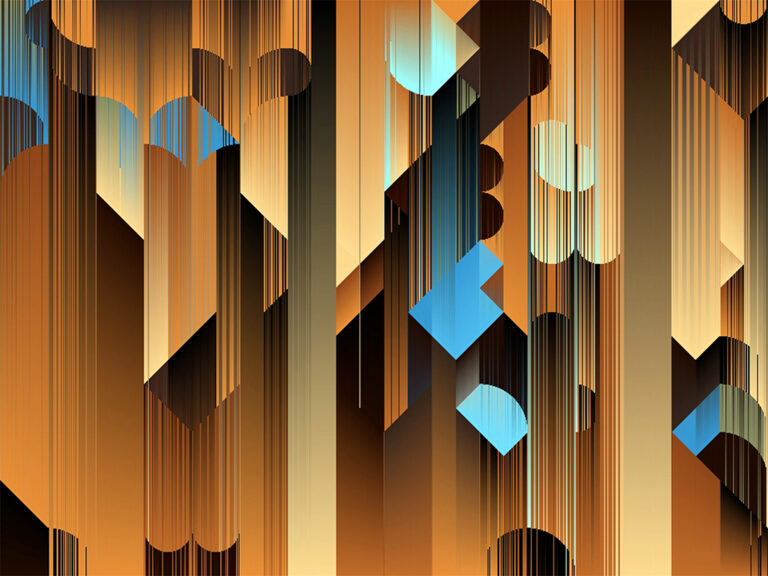 A colorful pattern with lines and shapes - Magicdecor®