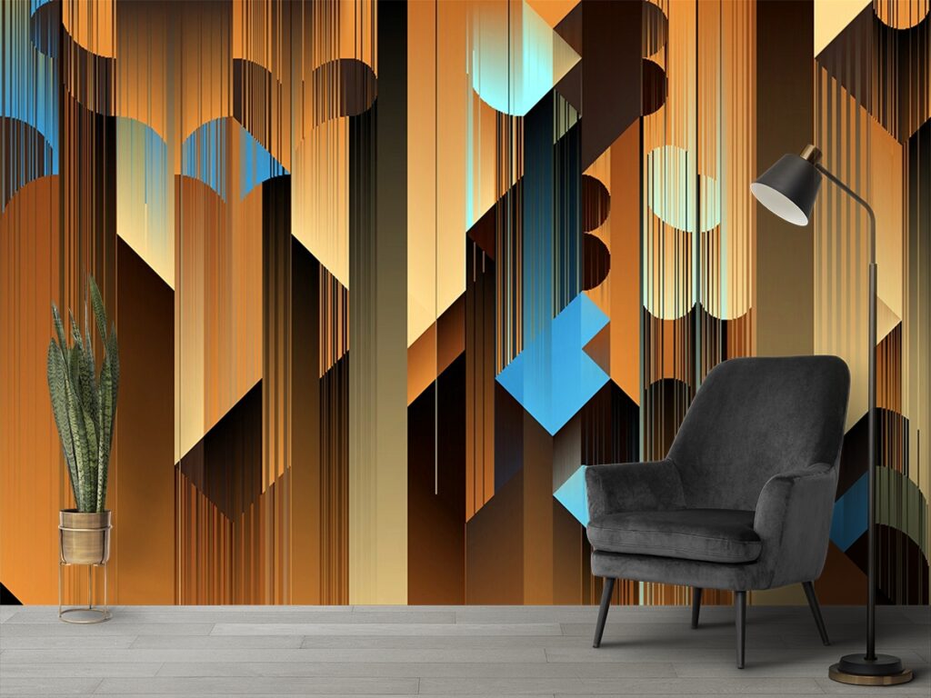 A colorful pattern with lines and shapes - Magicdecor®