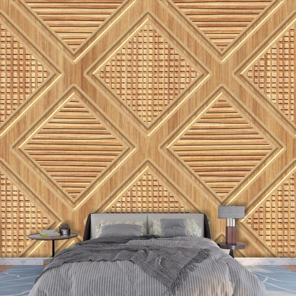 A wood panel with a pattern - Magic Decor