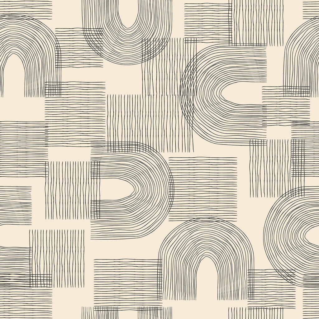 Black Lines Pattern Wallpaper for Walls - Magicdecor®