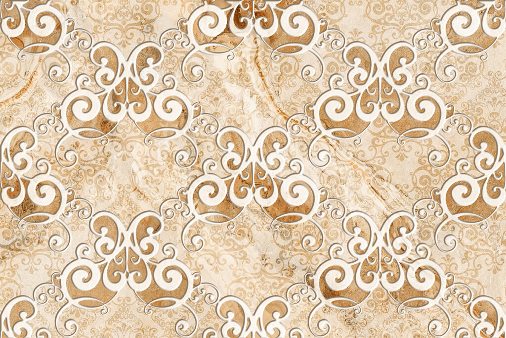 A pattern of white swirls on a marble surface - Magicdecor®