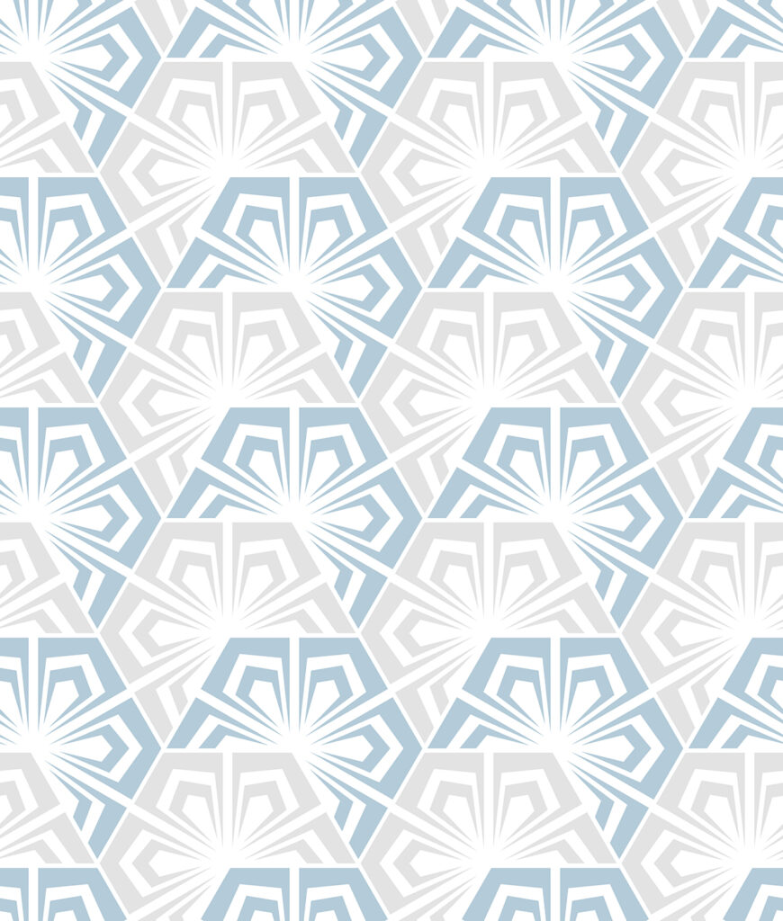 Hexagonal Floral Tiles Pattern Wallpaper - Magicdecor®