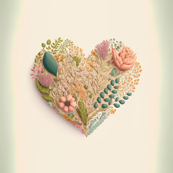 Heart shape flower design - Magic Decor