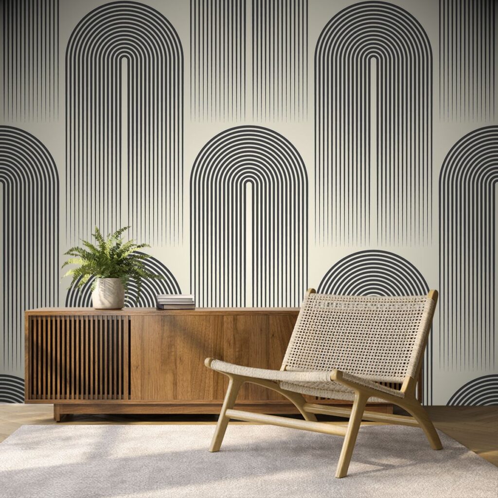 Black and White Lines Modern Pattern Wallpaper - Magicdecor®