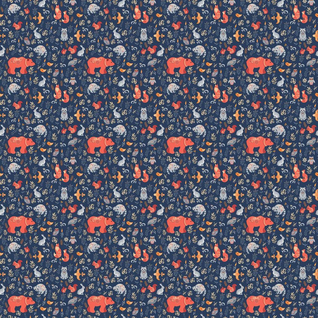 Kids Room Wallpaper, A pattern of animals and birds - Magicdecor®