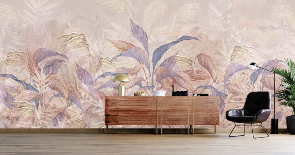 Tropical Wallpaper for Walls, Tropical Pink Close up of Leaves ...