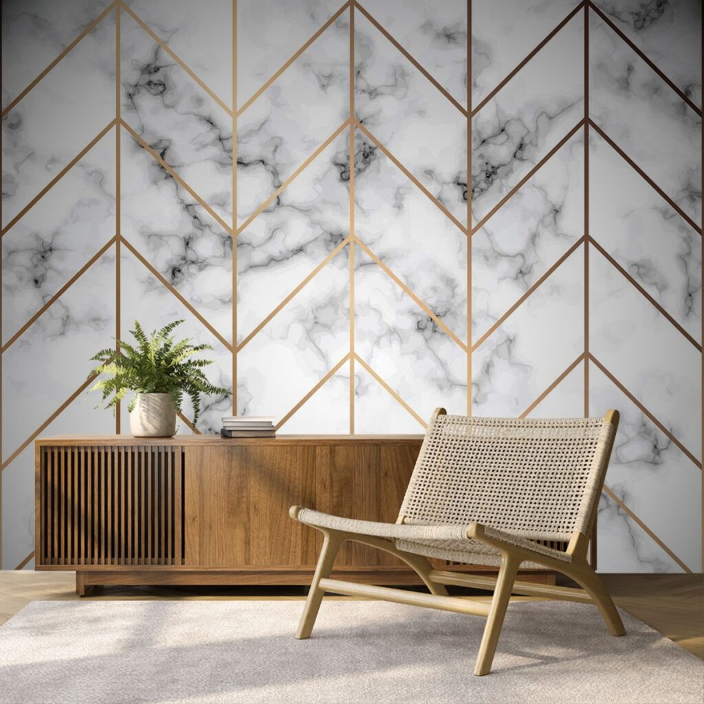 A marble and gold pattern - Magicdecor®