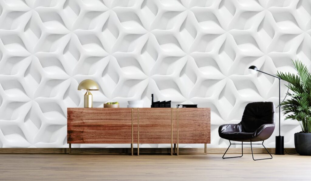 A white surface with pattern wallpaper - Magicdecor®