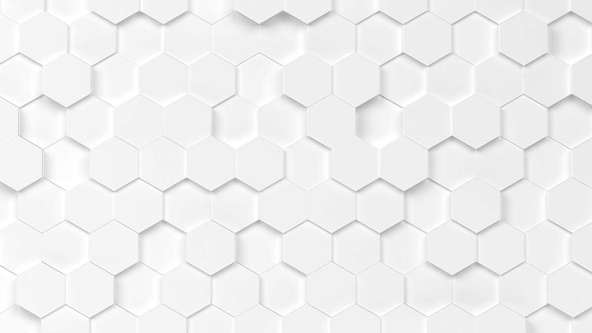 3D Bathroom Wallpaper - White Hexagons - Magic Decor