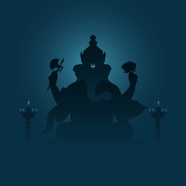 Buy Blue Ganesha Wallpaper for Home - Magic Decor