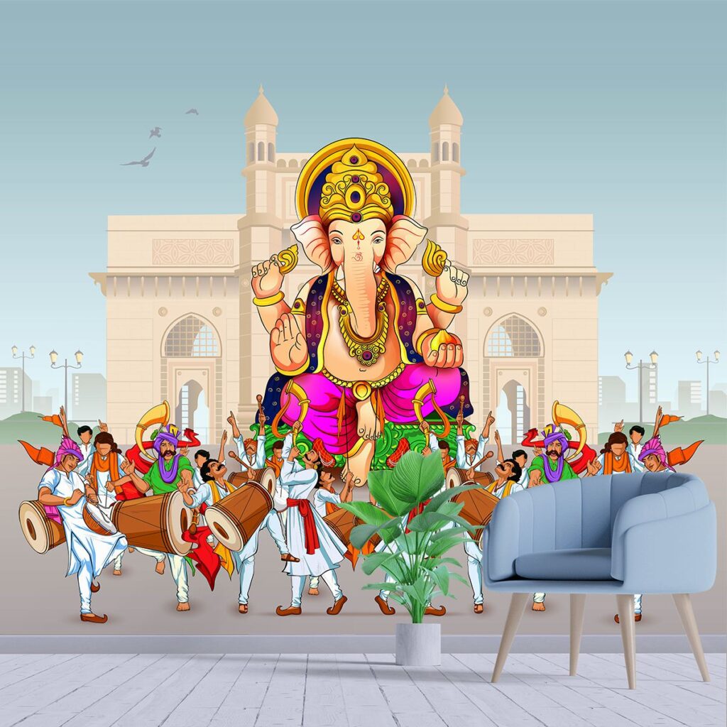 Ganpati Bappa Wallpaper for Wall - Magic Decor