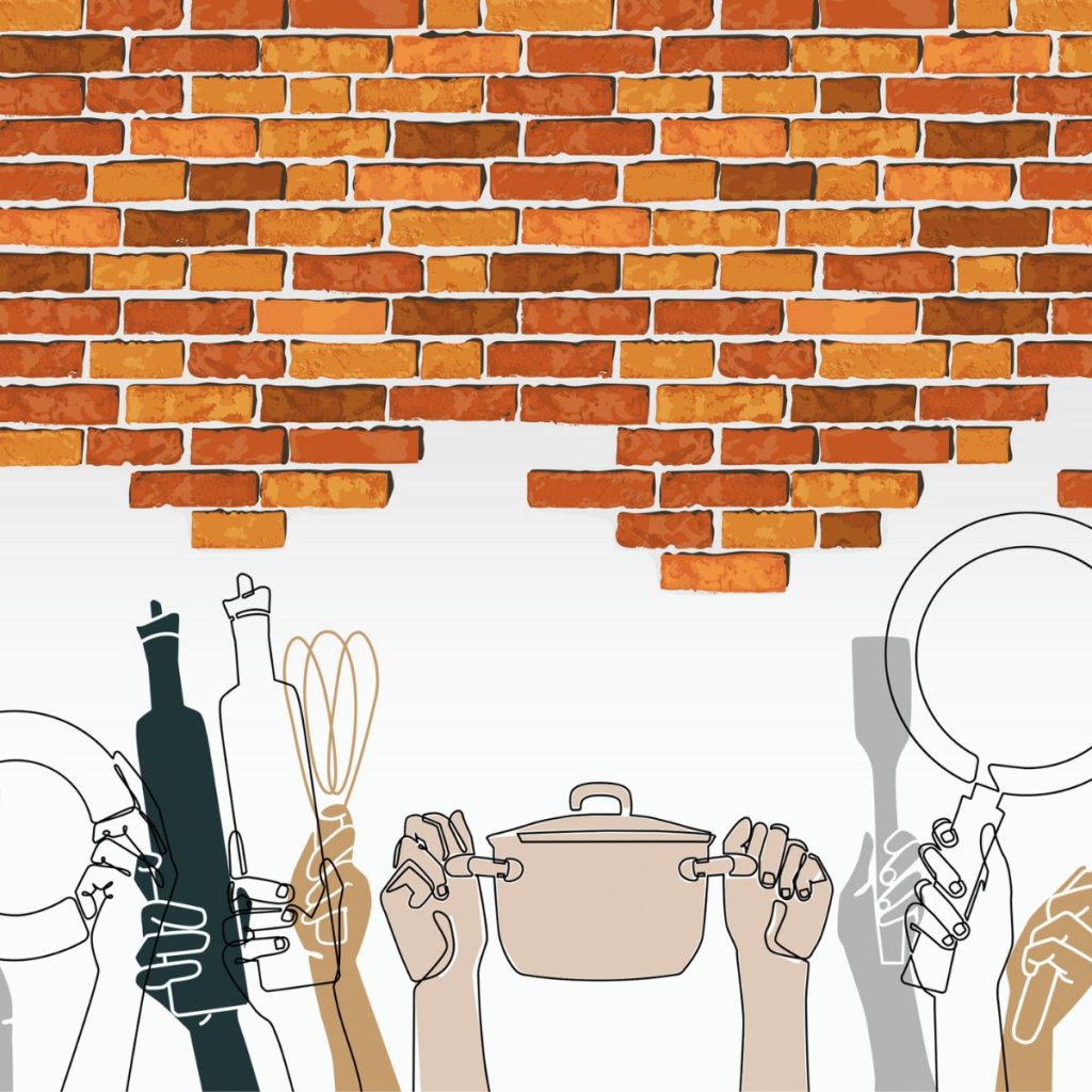 Wallpaper for Restaurant Wall - Brick Wall - Magicdecor®