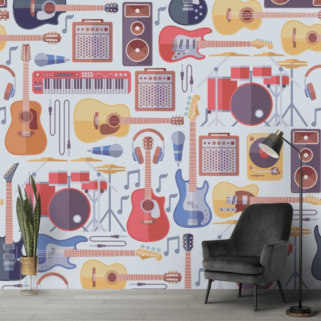 Musical Instruments, Music Themed Wallpaper - Magicdecor®