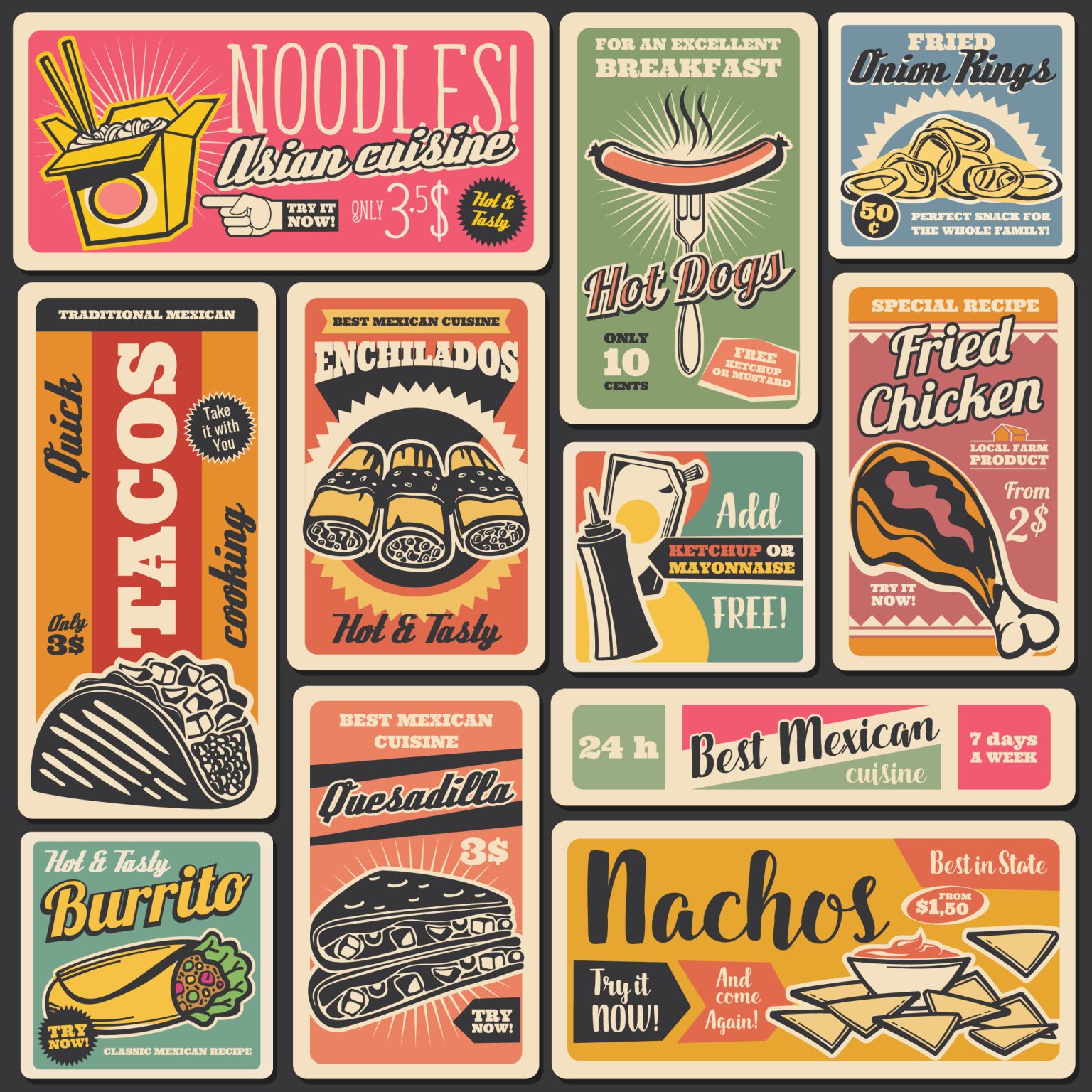 Fast Food Wallpaper for Walls | Discover Magic Decor's Designs