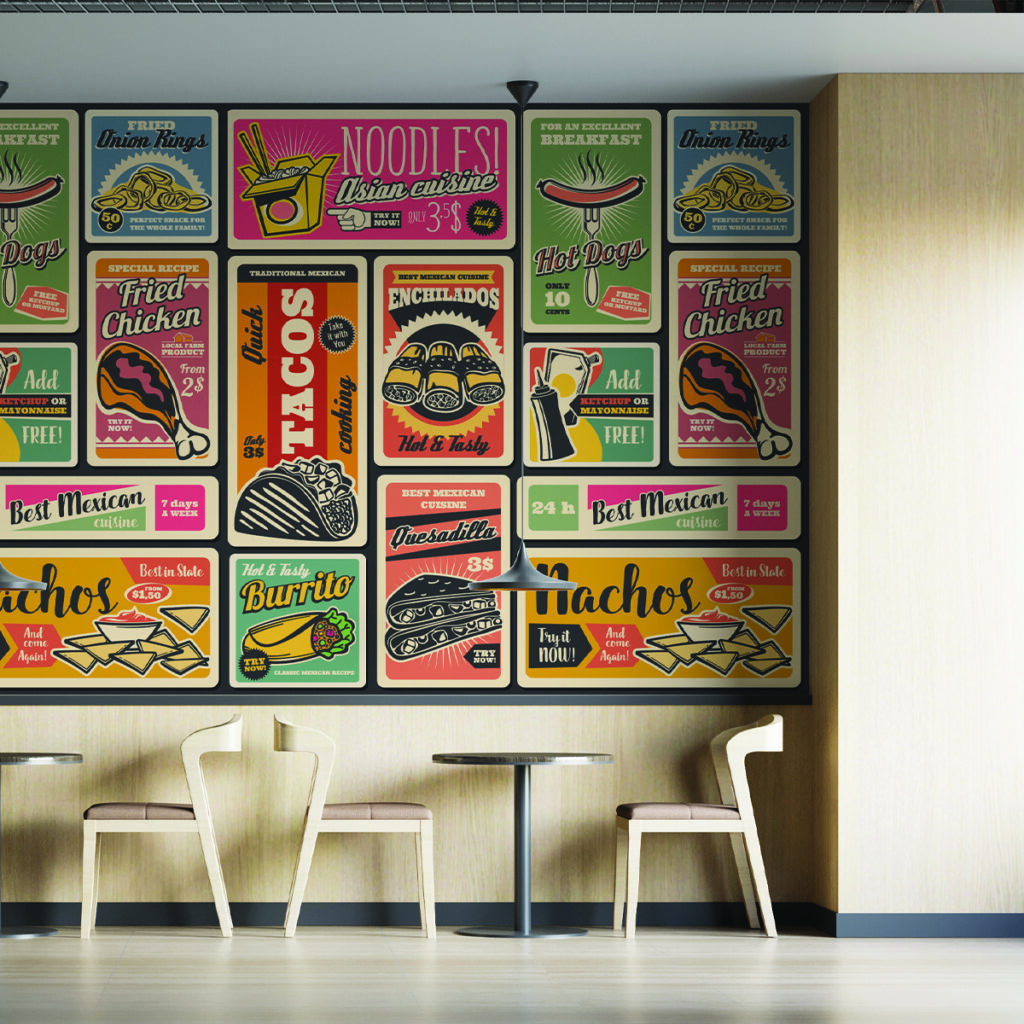Fast Food Wallpaper for Walls | Discover Magic Decor's Designs