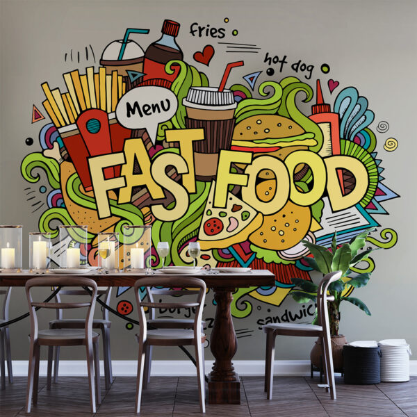 Banner Fast Food Background - Magicdecor®