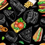 Fast Food Wall Mural for Restaurant - Magicdecor®