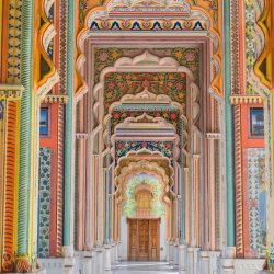 Jaipur Patrika Gate Wallpaper, Rajasthani Wall Mural - Magicdecor®