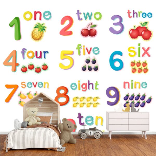 Wallpaper for Nursery, Learn Numbers - Magic Decor