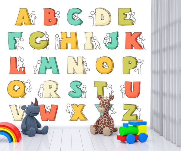 Wallpaper for Nursery, Learn English Alphabets