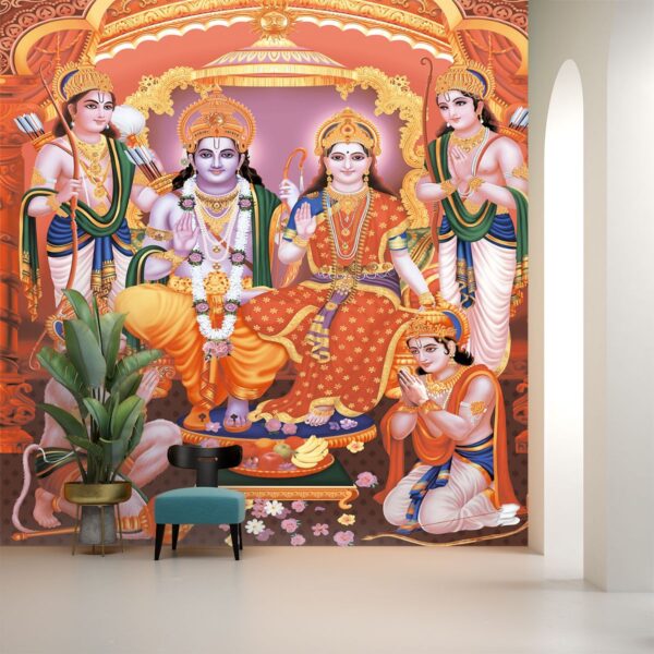 Shri Ram Darbar Wallpaper - Magicdecor®