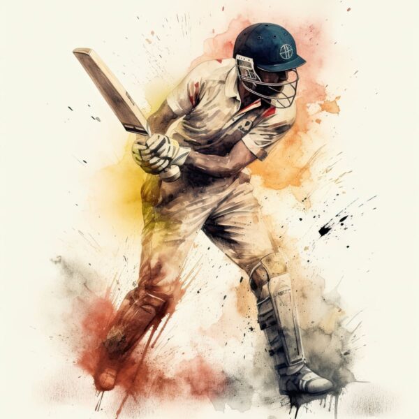 Cricket Player Artistic Wallpaper - Magicdecor®