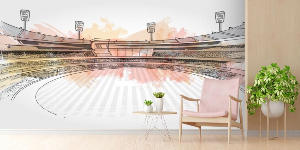 Cricket Wallpaper for Wall, Large Cricket Stadium - Magicdecor®