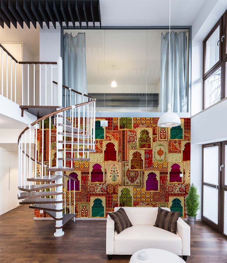 Rajasthani Style Patchwork Wallpaper Mural - Magicdecor®