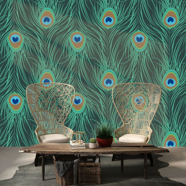 Mor Pankh Wallpaper for Wall, Serene Pattern - Magicdecor®