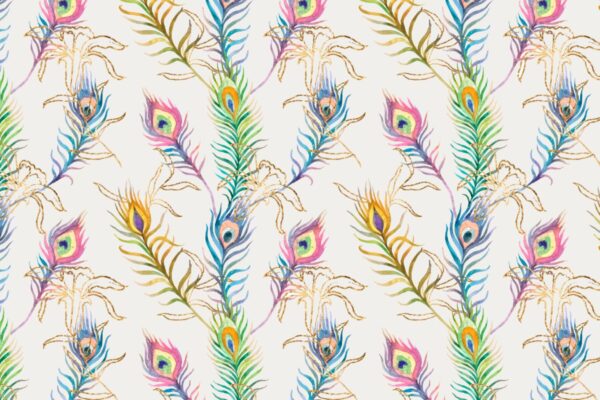 Mor Pankh Colorful Peacock Feathers Wallpaper - Magicdecor®