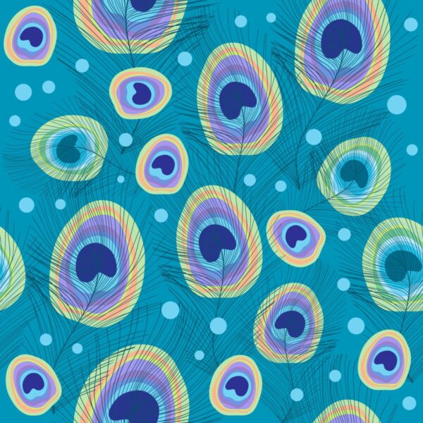 Mor Pankh Wallpaper for Wall, Peacock Feather Pattern - Magicdecor®