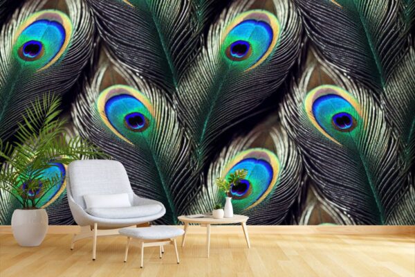 Mor Pankh Wallpaper for Wall, Natural Look - Magicdecor®